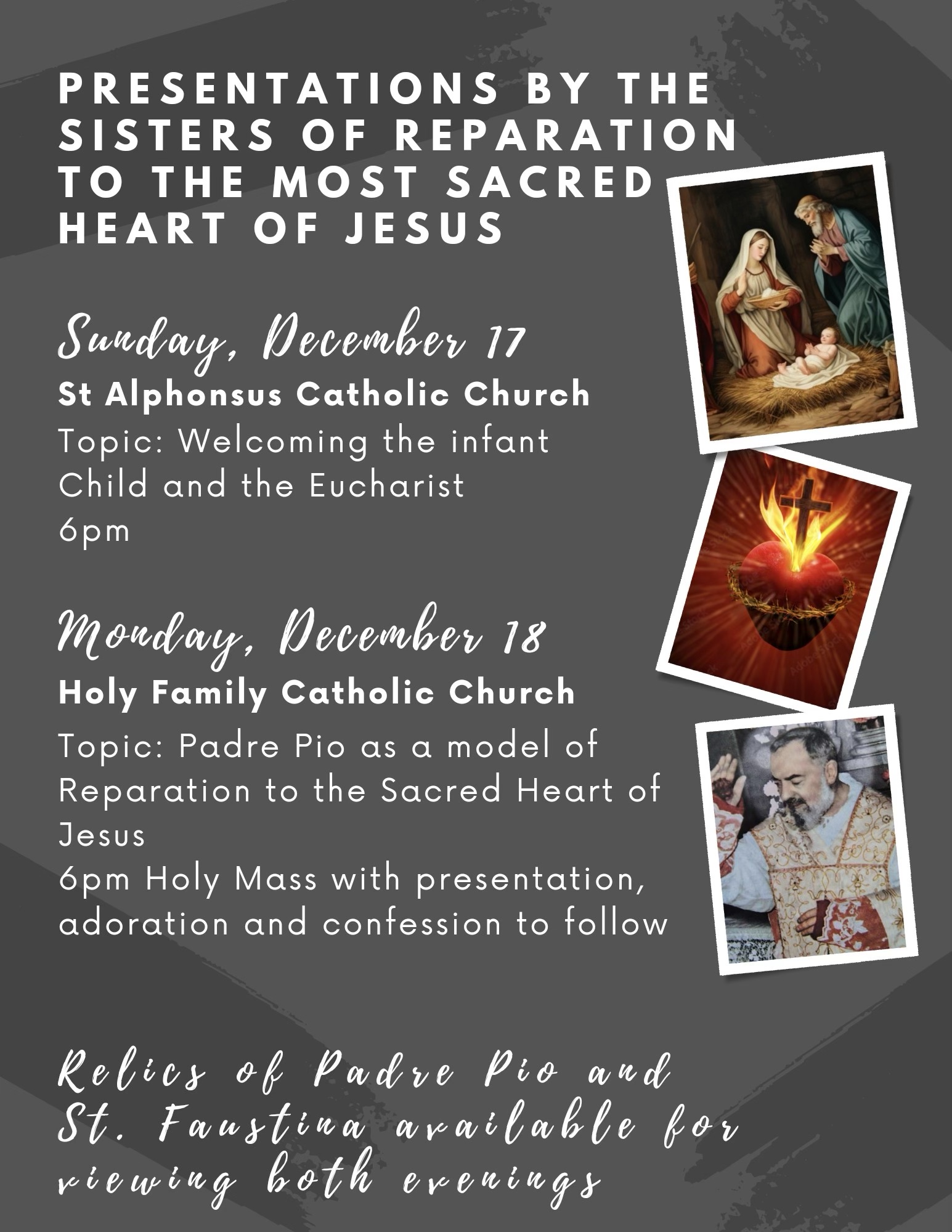 17- 18 December: Advent Mission- with presentations by the Sisters of ...